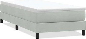 Postel Box Spring bez matrace světle šedá 100x210 cm samet 3315813