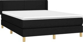 Box spring postel s matrací černá 140 x 190 cm textil 3130107