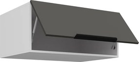 ARIA po | horní skříňka 80 NAGU-36 1F výklopná | 80 cm | HLUBOKÁ | ANTI FINGERPRINT povrch | bílá/šedá grafit