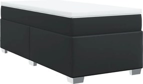 Box spring postel s matrací černá 90x200 cm umělá kůže 3285193