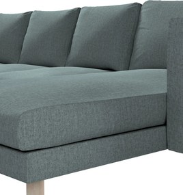 Potah na pohovku IKEA Norsborg 4-místná se šezlongem barva modrá látka pletený vzor