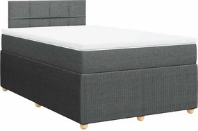 Box spring postel s matrací tmavě šedá 120x200 cm textil 3287424