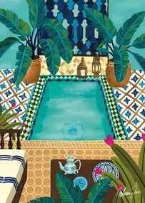 PIECES  PEACE Puzzle Blue Riad, Maroko / 1000 dílků / 47,8 x 69 cm