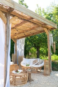 Přírodní oválná ratanová pohovka Roni Rattan Natural - 173*110*75 cm