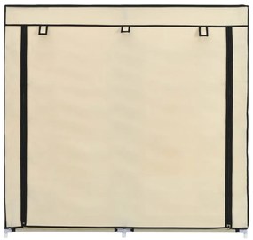 Botník s potahem krémový 115 x 28 x 110 cm textil - Default Title