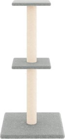 Škrabadlo pro kočky se sisalovými sloupky světle šedé 73 cm 172035