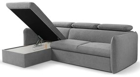 Malá sedací souprava SLIM | 179x235 cm | LEVÁ | 20 středně hnědá | rozkládací + úložný prostor