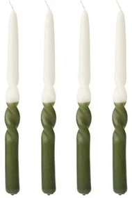 Svíčky Twisted Candles Shell-Fern - 4 ks Humdakin