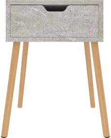 Noční stolek betonově šedý 40 x 40 x 56 cm kompozitní dřevo 326803