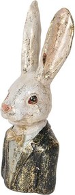 Dekorace busta králík se zlatým třpytem - 13*12*32 cm