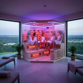 BPS-koupelny Kombinovaná sauna 2v1  - Infrasauna + finská sauna 200x200, 5-6 osob