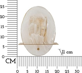 Skleněné nástěnné svítidlo ve zlaté barvě Portlan – Mauro Ferretti