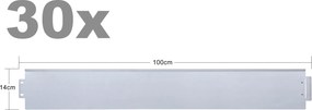 Zahradní obrubník Wiltec – 30 m, 100 × 14 cm (60303)