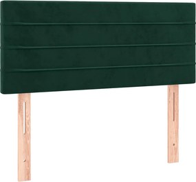 Box spring postel s matrací tmavě zelená 120 x 200 cm samet 3141356