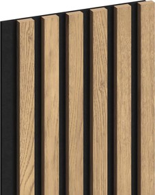 Mexen Lam-F, akustické stěnové lamely 275 × 30 cm, plstěný podklad 8 mm, technická dýha, borovice klasická, S105-275307-3015-012