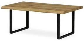 Autronic Konferenční stůl konferenční stůl, 110x70x45 cm, MDF deska, 3D dekor divoký dub, kov, černý lak (AHG-861 OAK)