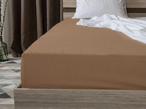 Jersey prostěradlo EXCLUSIVE hnědé 90 x 200 cm