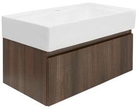 Koupelnová skříňka s umyvadlem SAT Evolution 78x30x44,8 cm ořech mat SATEVO80NAU2