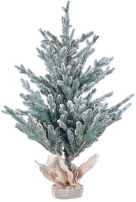 Vánoční stromeček v jutovém pytli 90 cm zelený RINGROSE Beliani