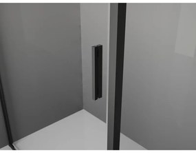 Mexen Exo, 1-křídlé sprchové dveře do otvoru 70 cm, 6mm čiré sklo, černý profil, 8181-070-000-70-00