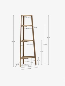 Rohový regál vica 42 x 150 cm přírodní MUZZA