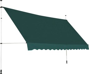 Costway Upínací markýza 400 cm široká balkónová markýza bez vrtání, odolná proti