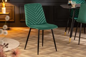 Moderní sametová židle zelená – Fomet II