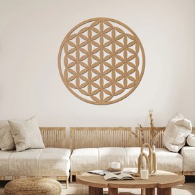 dřevo života Dřevěná dekorace na stěnu KVĚT ŽIVOTA ZEMĚ Barevný vzor: Buk, Rozměry Ø: 80