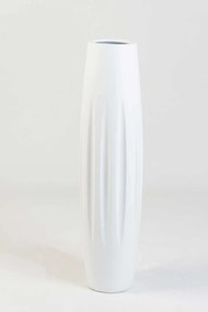 Vysoká váza VERTIGA, sklolaminát, výška 80 cm, bílý mat, outlet