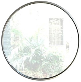 LOFTIKA STŘÍBRO Kulaté nástěnné zrcadlo Průměr: 60 cm