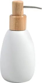 Spirella SVEN dávkovač mýdla bílý / polyresin / dřevo / 260 ml