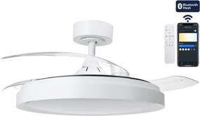 Aigostar-LED Stmívatelný str. ventilátor LED/50W/230V 2700-6500K 106cm+DO bílá