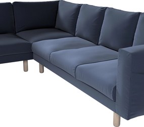 Potah na pohovku IKEA Norsborg rohová 5-místná barva tmavě modrá látka sametová