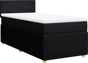 Box spring postel s matrací černá 80 x 200 cm textil 3287278