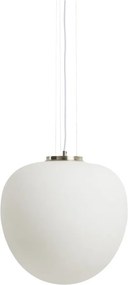 Bílé závěsné svítidlo se skleněným stínidlem ø 25 cm Ardali – Kave Home