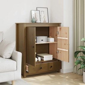 Skříň highboard medově hnědá 83x41,5x100 cm masivní borovice