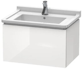 Duravit L-Cube - Umyvadlová skříňka 408x670x469 mm, 1 zásuvka, lesklá bílá LC616402222