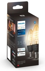 Filamentové smart žárovky v sadě 2 ks E14, 5 W White ambiance – Philips Hue
