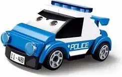 Sluban Power Bricks M38-B1072G Natahovací autíčko s očima Policie