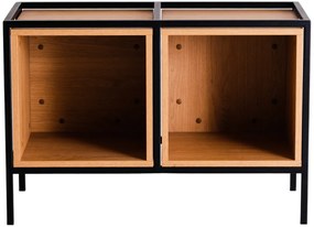 Nordic Design Nízká knihovna Skipo 60 x 88 cm s dubovým dekorem