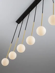 Satina zlato-černo-bílý moderní lustr Savoy 160