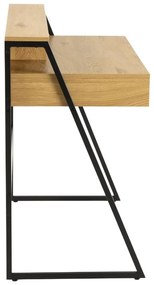 Scandi Dubový pracovní stůl s kovovou podnoží Melania 100 x 50 cm