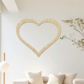 dřevo života Dřevěné srdce na zeď Barevný vzor: Javor, Rozměry (cm): 80x68