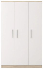 Šatní skříň OMEGA III 19 3D 120 cm bílá/dub sonoma