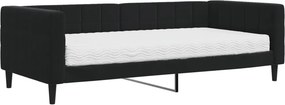 Válenda s matrací černá 90 x 200 cm samet 3196671