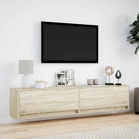 Nástěnná TV skříňka s LED dub sonoma 180 x 31 x 38 cm 3307949