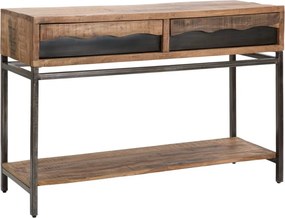 Designová konzola Halszka 118 cm hnědá / černá