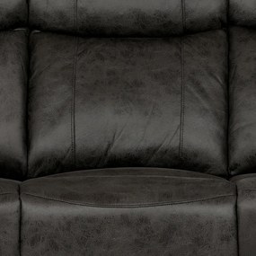 Autronic Relaxační sedačka 3+1+1, potah hnědá látka v dekoru broušené kůže, funkce Relax I/II s aretací ASD-311 BR3