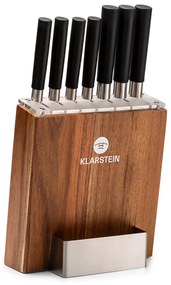 Klarstein Kitano 8dílná sada nožů s blokem 7 nožů ocel, elegantní dřevěný blok