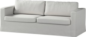 Potah na pohovku IKEA Karlstad 3-místná, nerozkládací, dlouhý barva šedá látka pletený vzor